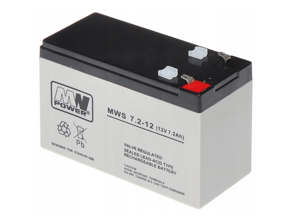 Akumulator żelowy AGM 12V 7.2Ah - MW Power - do aut i pojazdów elektrycznych